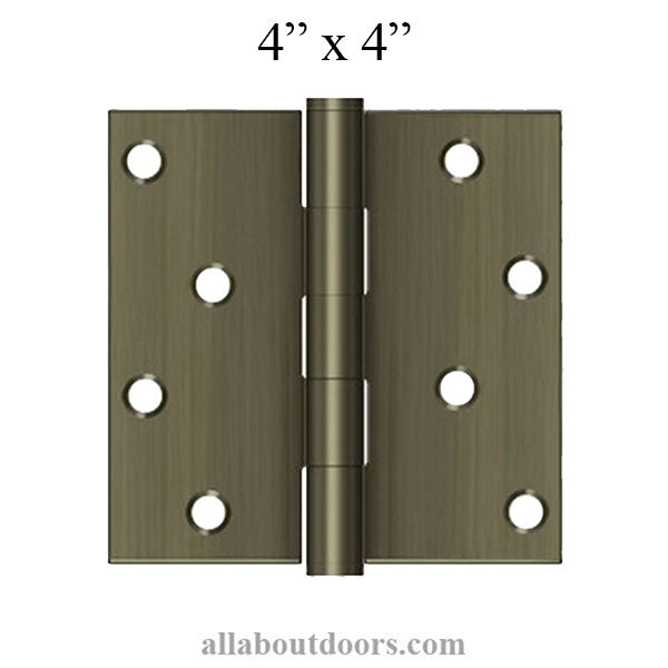 4" x 4" Steel & Brass Hinges – Door and Window Parts