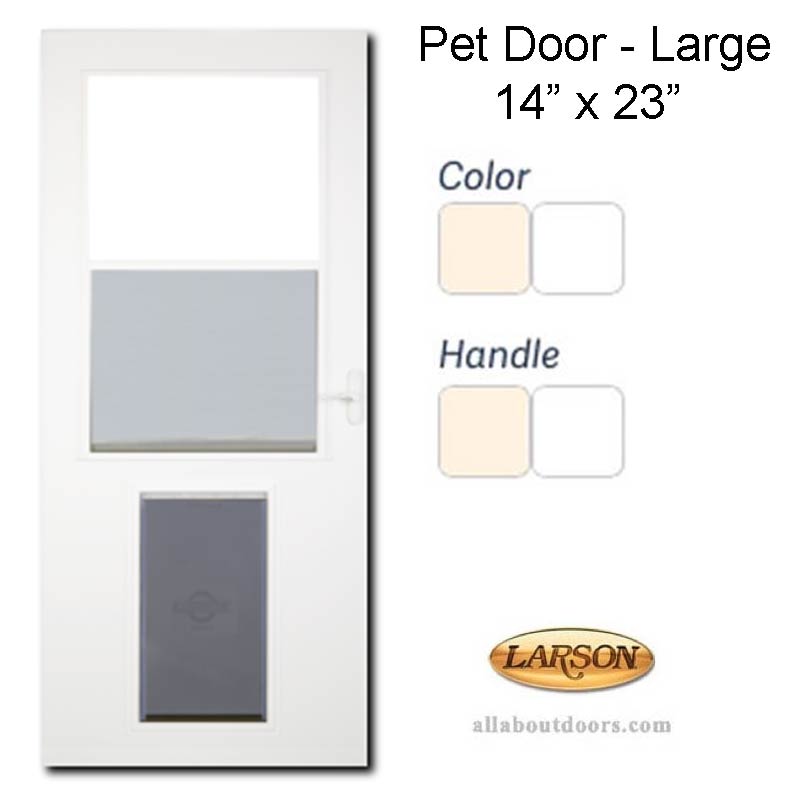 Larson Built in Pet Door, 14 x 23 Flap Opening, Storm Door – Door and ...