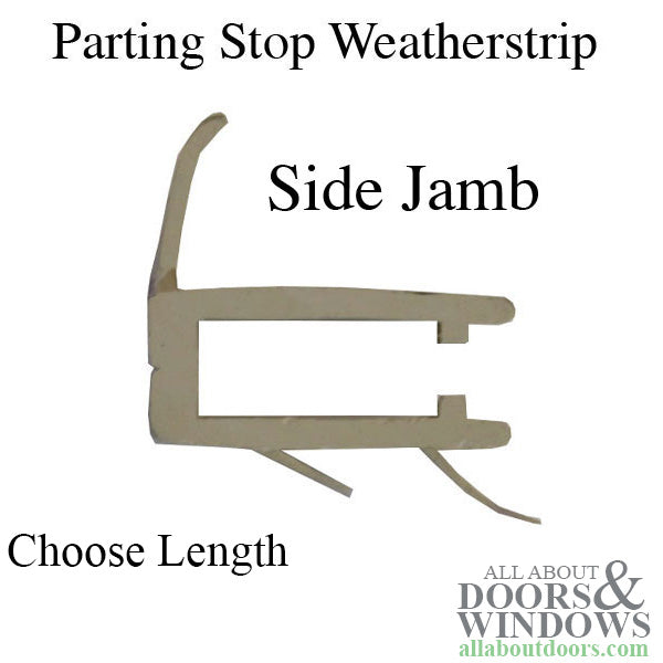 Pinnacle Side Jamb Parting Stop, 8' Door, with Screw Holes - Beige/Tan ...