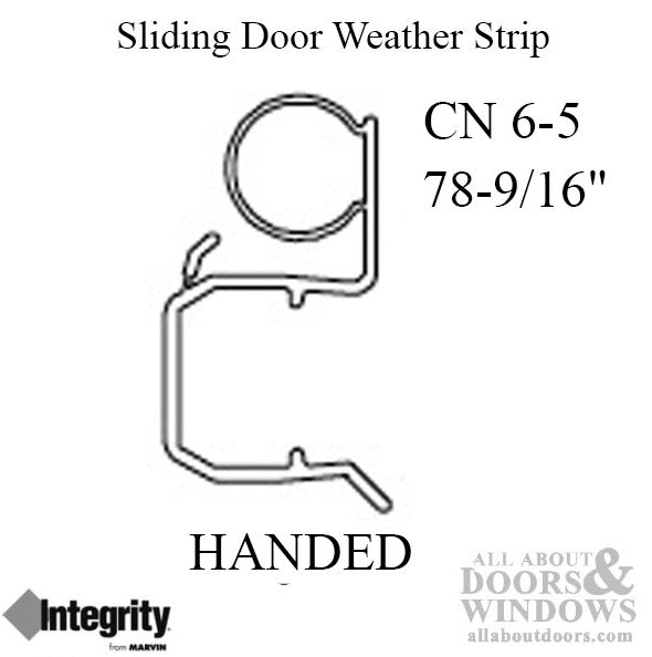 Integrity, CN 6-5 Parting Stop Weather Strip 78-9/16" – Door and Window ...